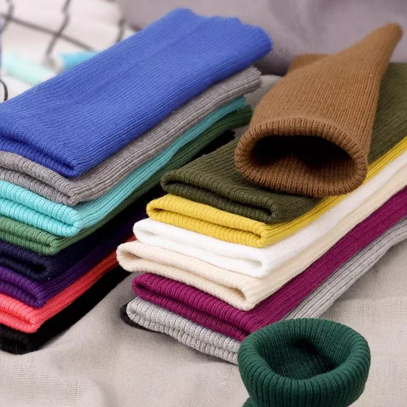 35 × 7 cm Silk Cotton Ribbed Knitted Cuffs Fabric for Unisex Sweaters ...