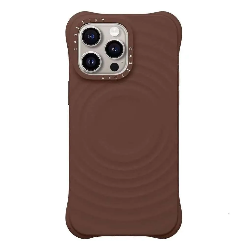 Caset Collaboration Matte White Ripple Wave Magnetic MagSafe Phone Case ...