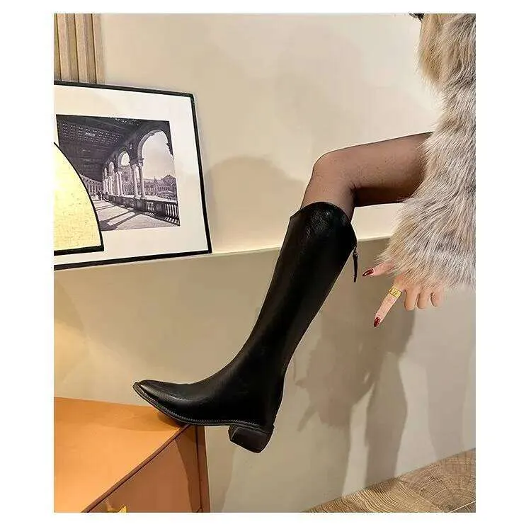 Leather Women's Half Boots with Kitten Heel and Rivet Details for ...