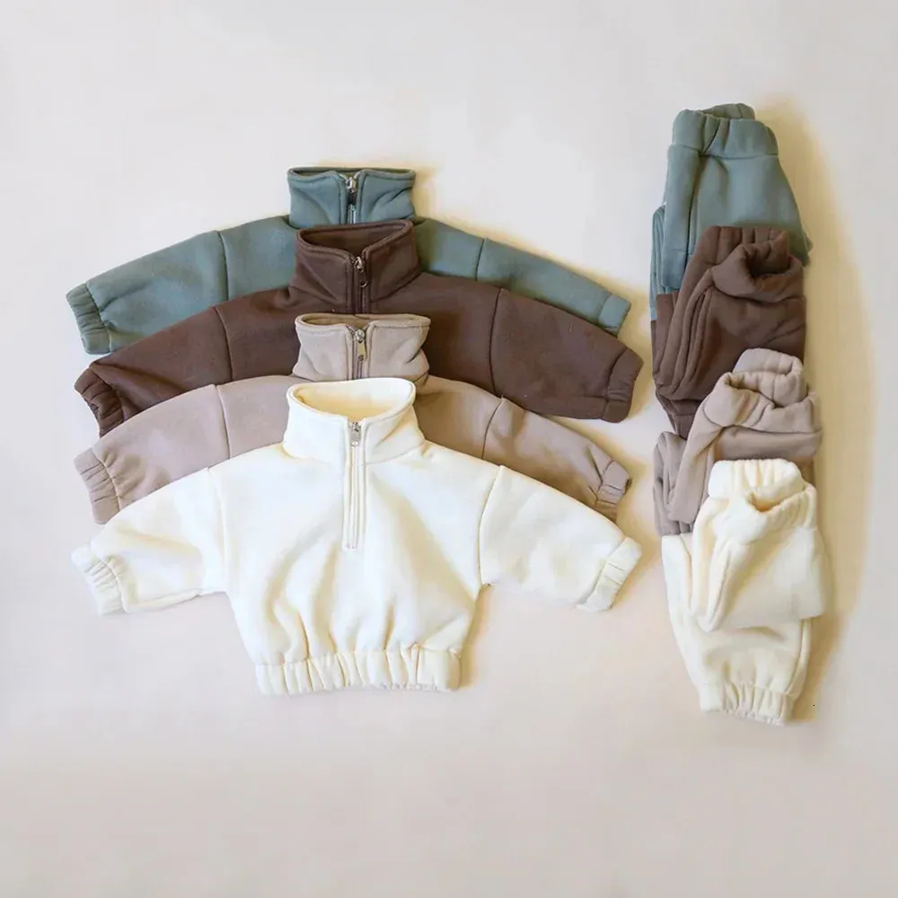 Children Clothes Sets Kids Sportswear Suits Warm Autumn Winter Fleece ...