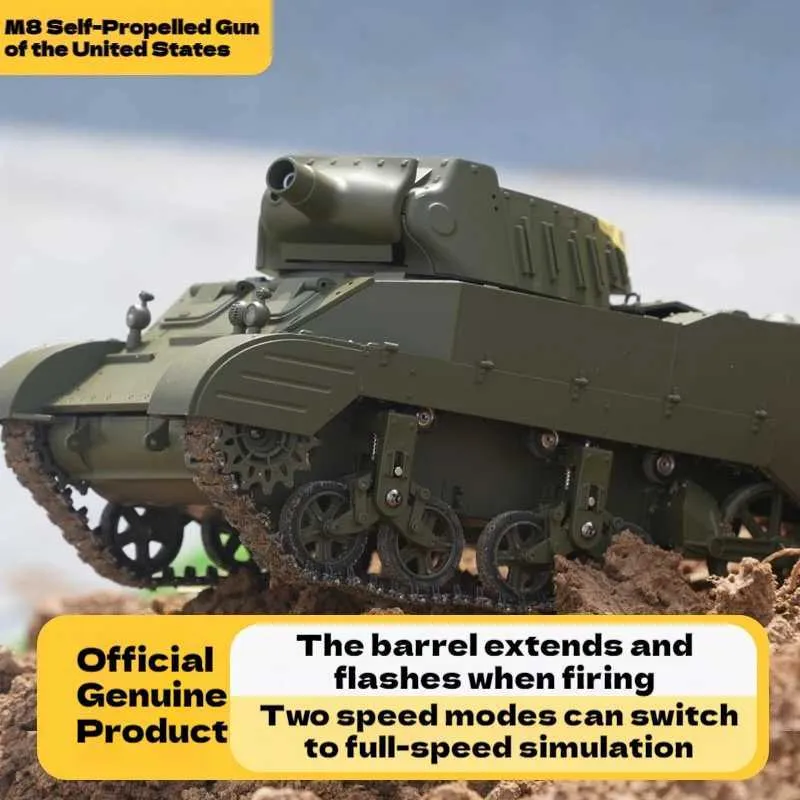US M8 Self Propelled Artillery 1/16 Open Cockpit Electric Remote ...