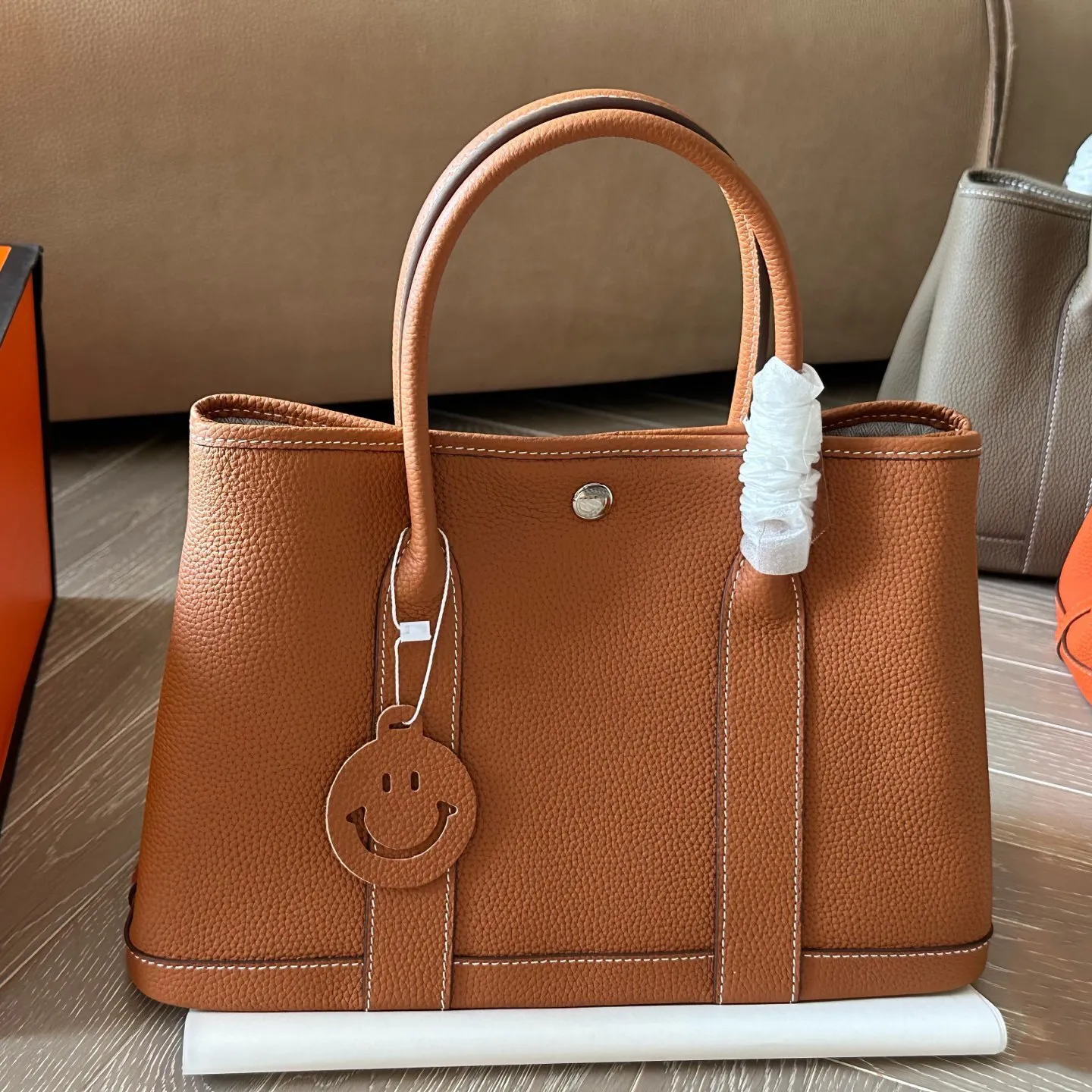 Leather Designer Tote Bag for Women Medium Casual Structured Garden ...