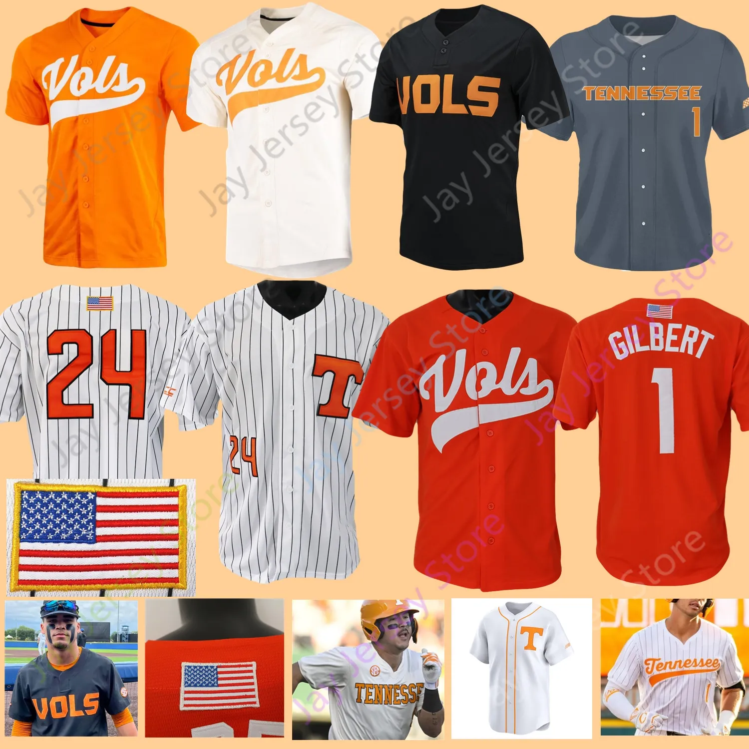 Tennessee Volunteers 25 Baseball Mom Apparel... From Jayjerseystore ...