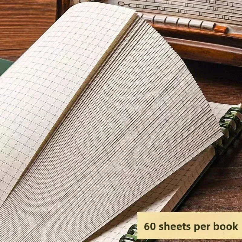 Flip Notepad Grid Notebook B5 Leaf Writing Sketch Book Journal Office ...