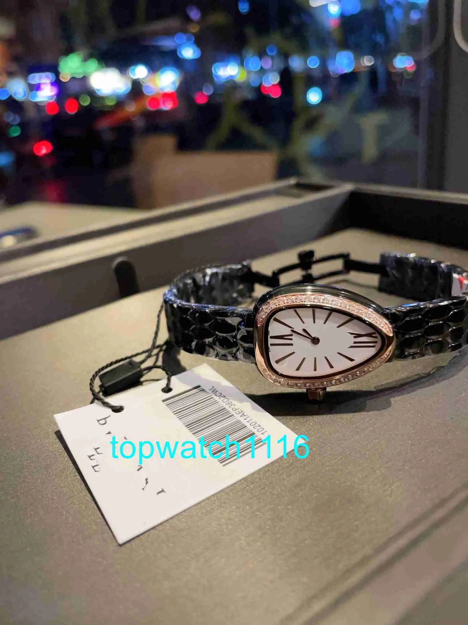 NCL6 Womens Serpentine Snake Head Dial Designer Watch Steel Ceramic ...