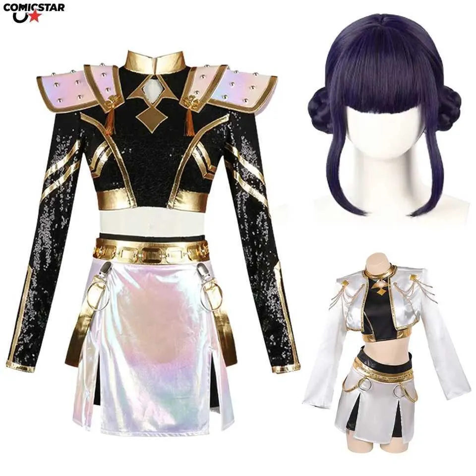 Demon Hunters Huntrix Girls Miss Hina Cosplay With Purple Wig And ...