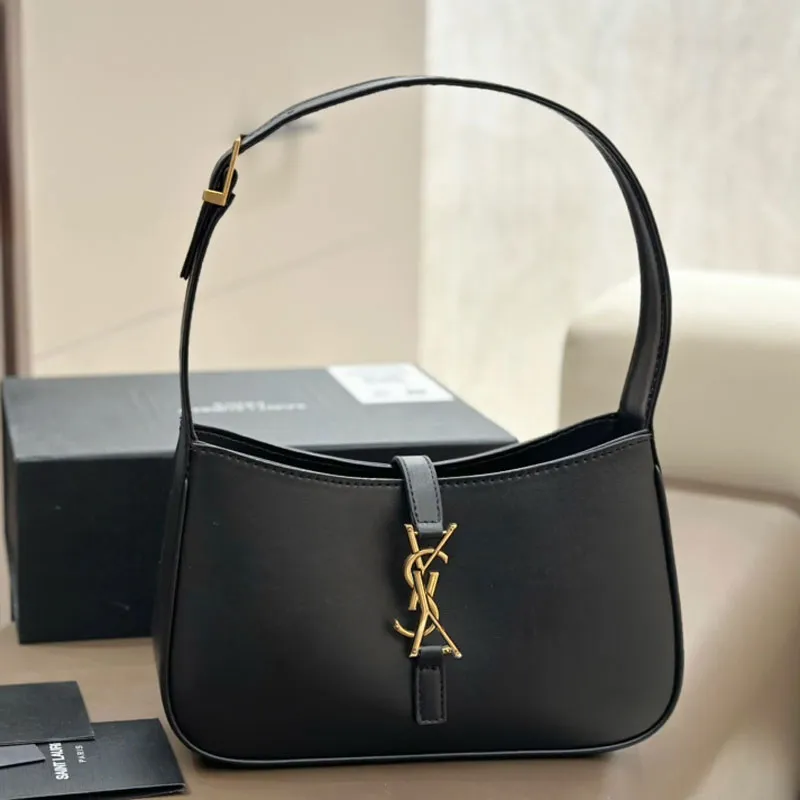 Black Leather Hobo Purse: Luxury Tote Bag For Women Designer Hobo ...