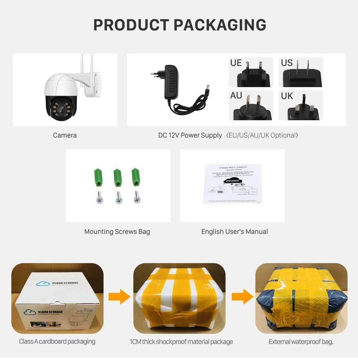 1080P PTZ Wifi IP Camera Outdoor 4X Digital Zoom AI Human Detect ...