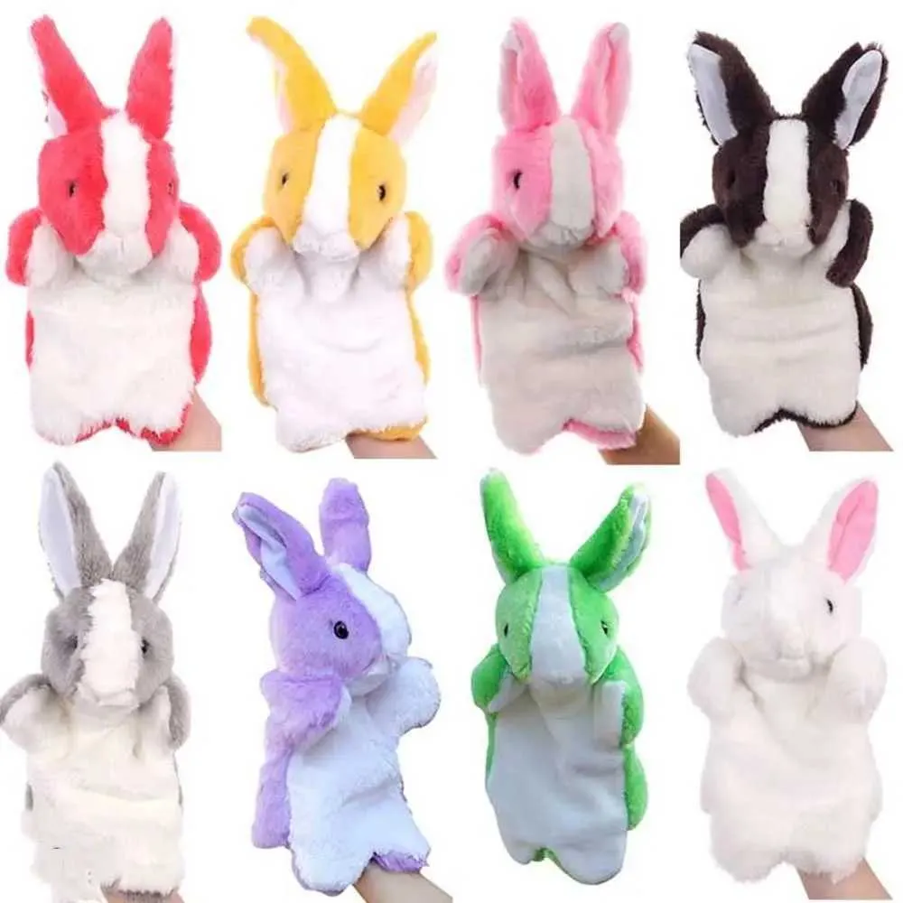 Learning Toys Plush Rabbit Bunny Hand Puppet Soft Stuffed Animal 11.8 ...