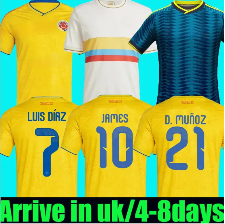 Colombia Soccer Jersey 2026 2027 Copa America Home Kit Mens & Kids ...