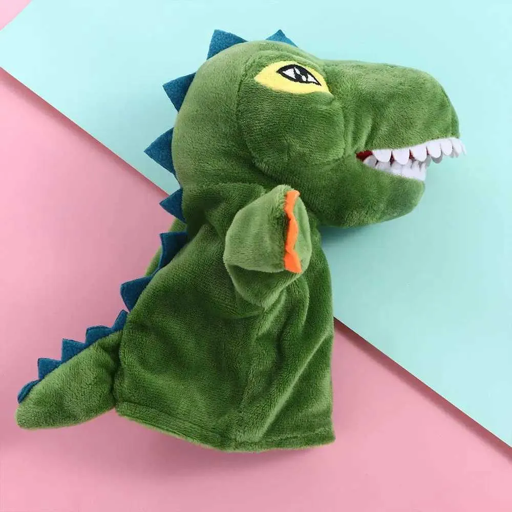 Soft Toy Educational Plush Dinosaur Panda Bear Shark Finger Puppets ...