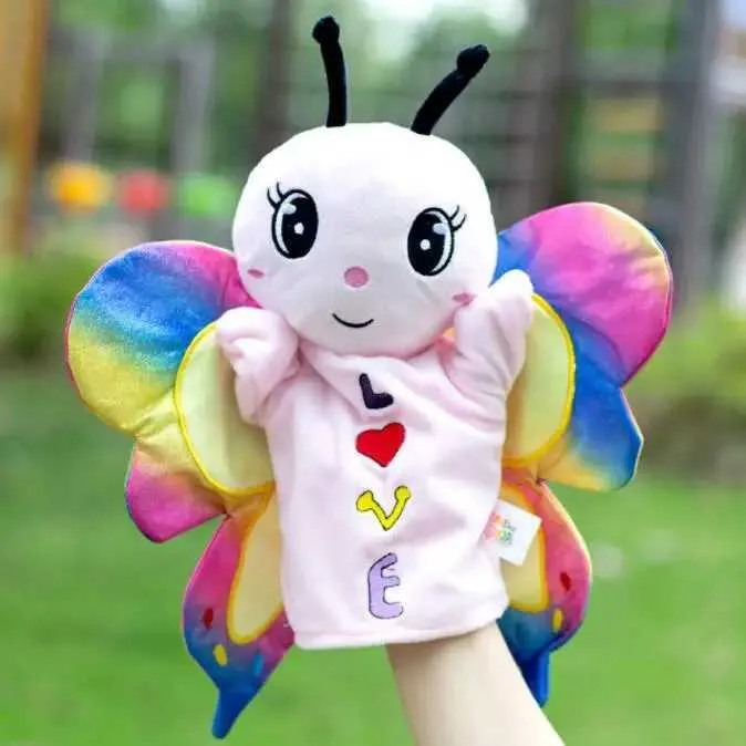 Large butterfly insect hand puppet plush toy sleeve doll for children ...