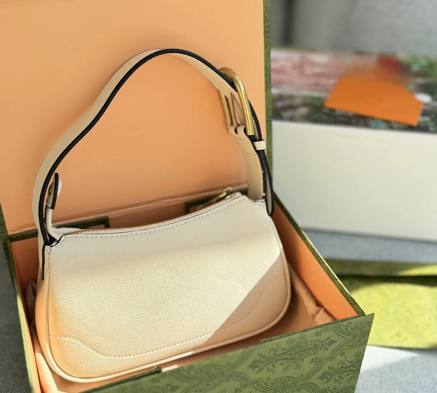 Crossbody Shoulder Bag Mini Half Moon Shape PU Material Zipper Closure ...