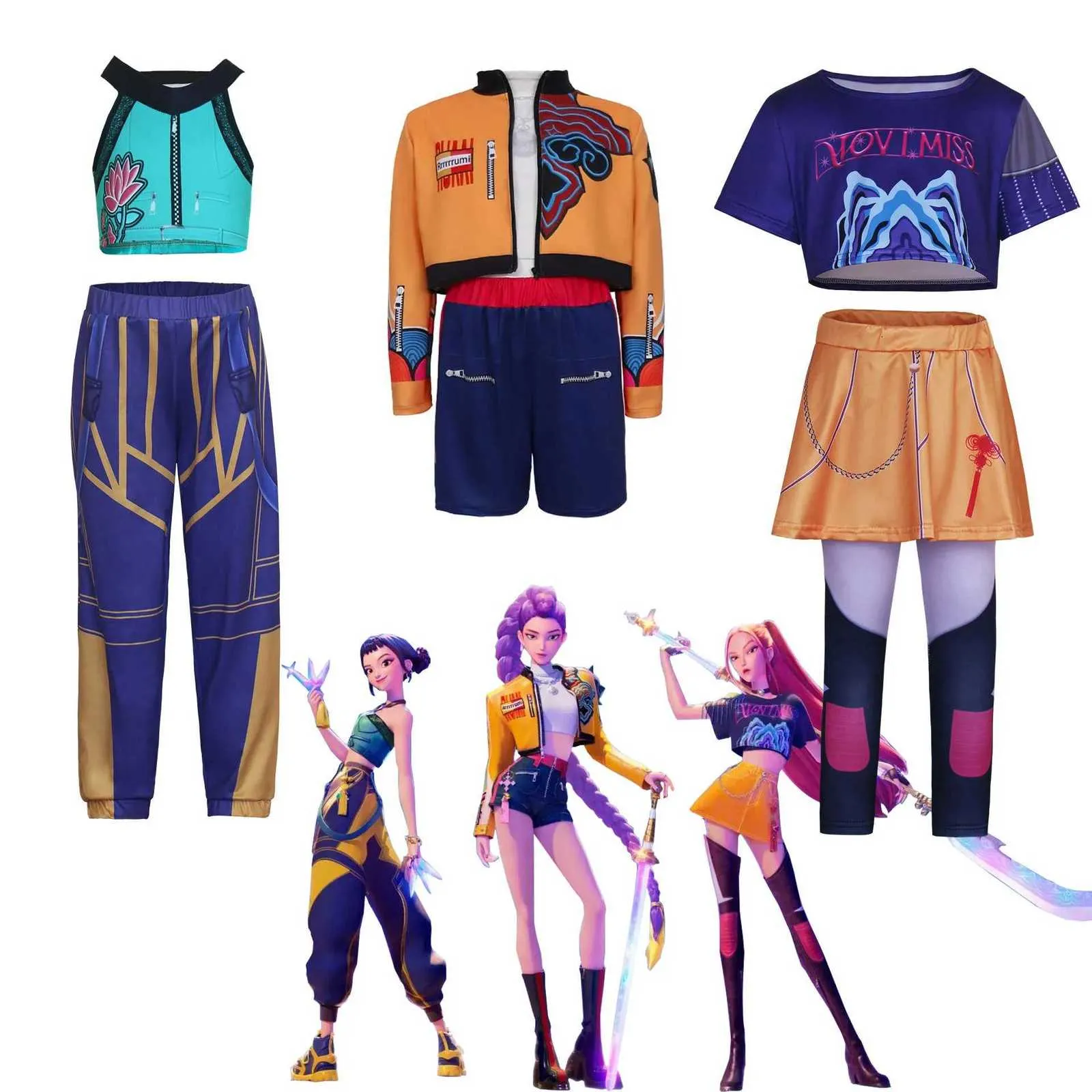 Huntrix KPop Demon Hunters Kids Cosplay Costume ... From Freakhouse ...