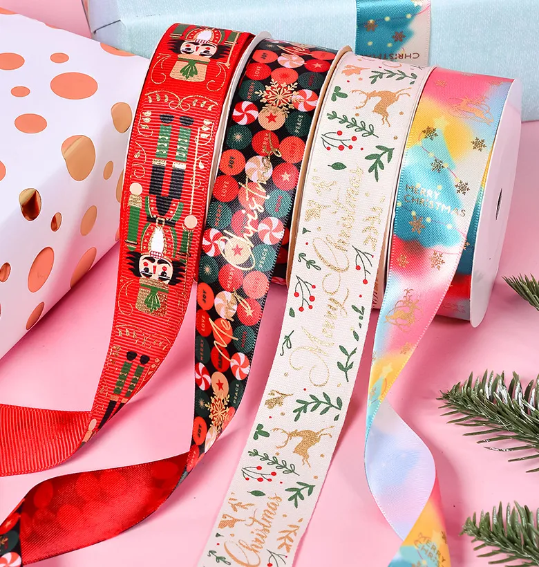 Printed Grosgrain Ribbon 50 Yards Roll 25mm Heart Series Double Face ...