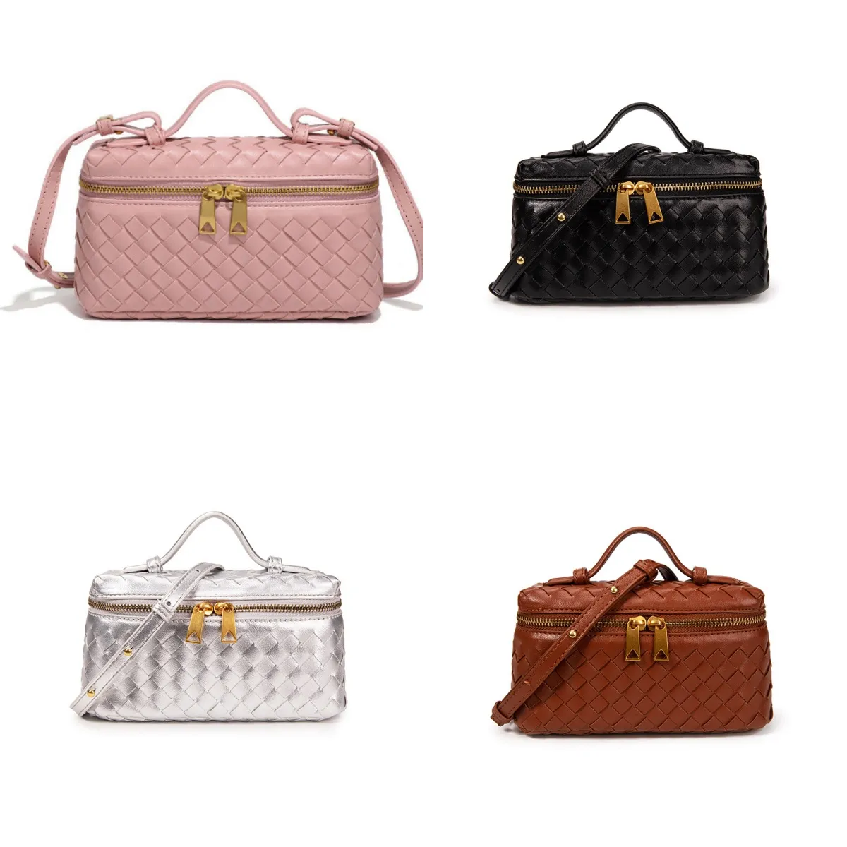 Patent Leather Shoulder Bag for Women with Zipper Closure and Interior ...