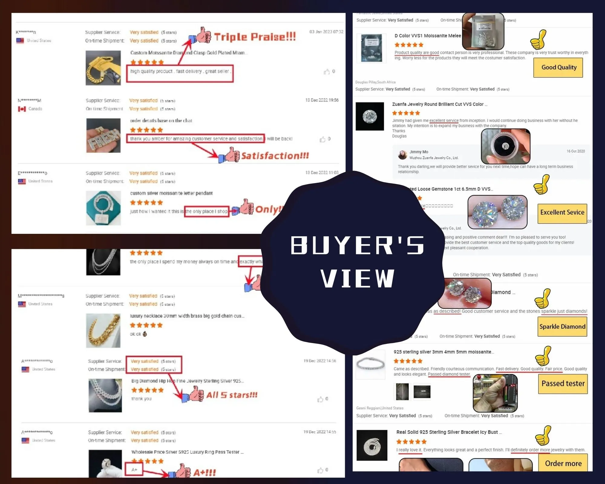 Classic Custom Sterling Silver Hip Hop Jewelry Iced Out VVS Moissanite ...