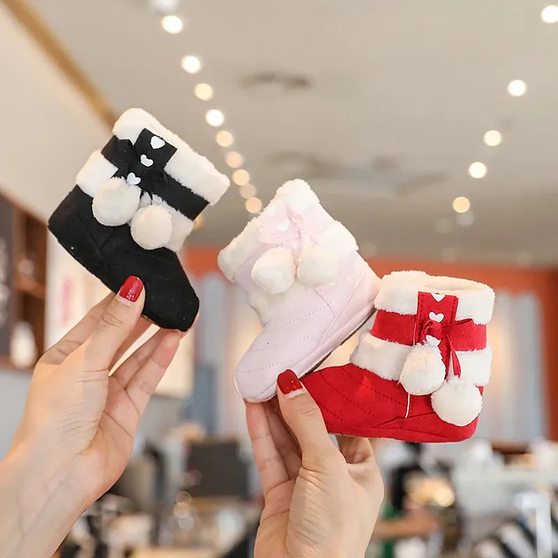 Infant Baby Winter Warm Boots Boys First Walkers Soft Sole Fur Snow ...
