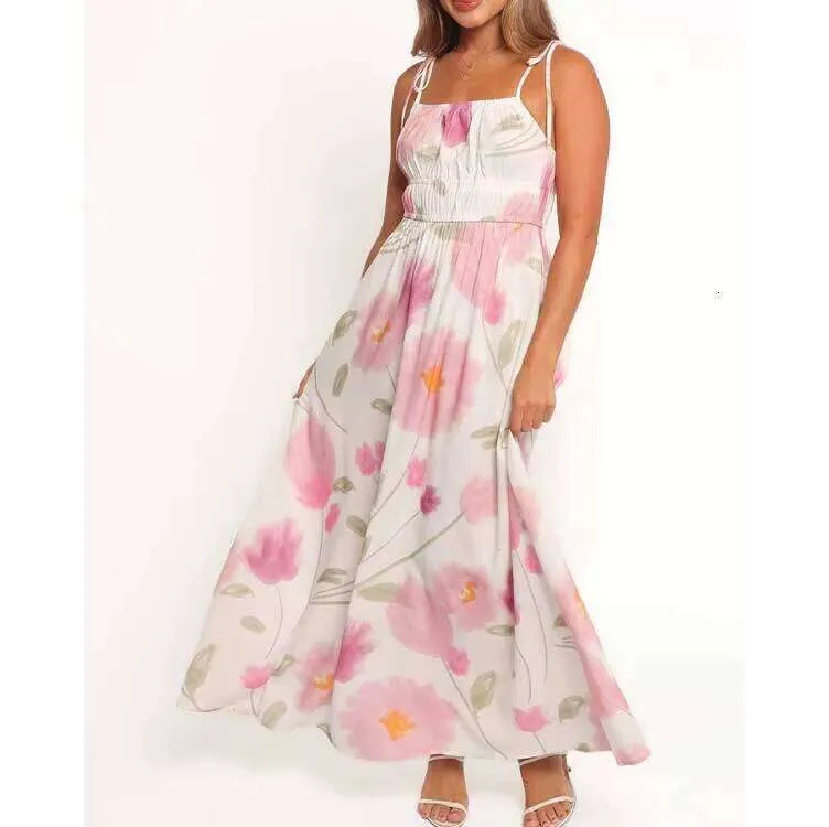 Tie Waist Long Sleeve A-Line Maxi Dress with Sweep Train Adjustable ...