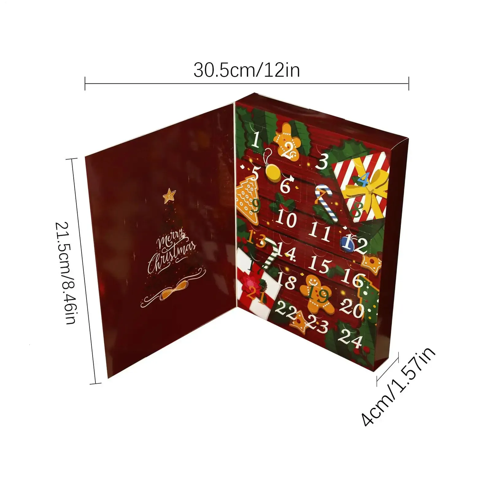 24 Days Fillable Reusable Advent Calendar Box with Flower Pattern for ...