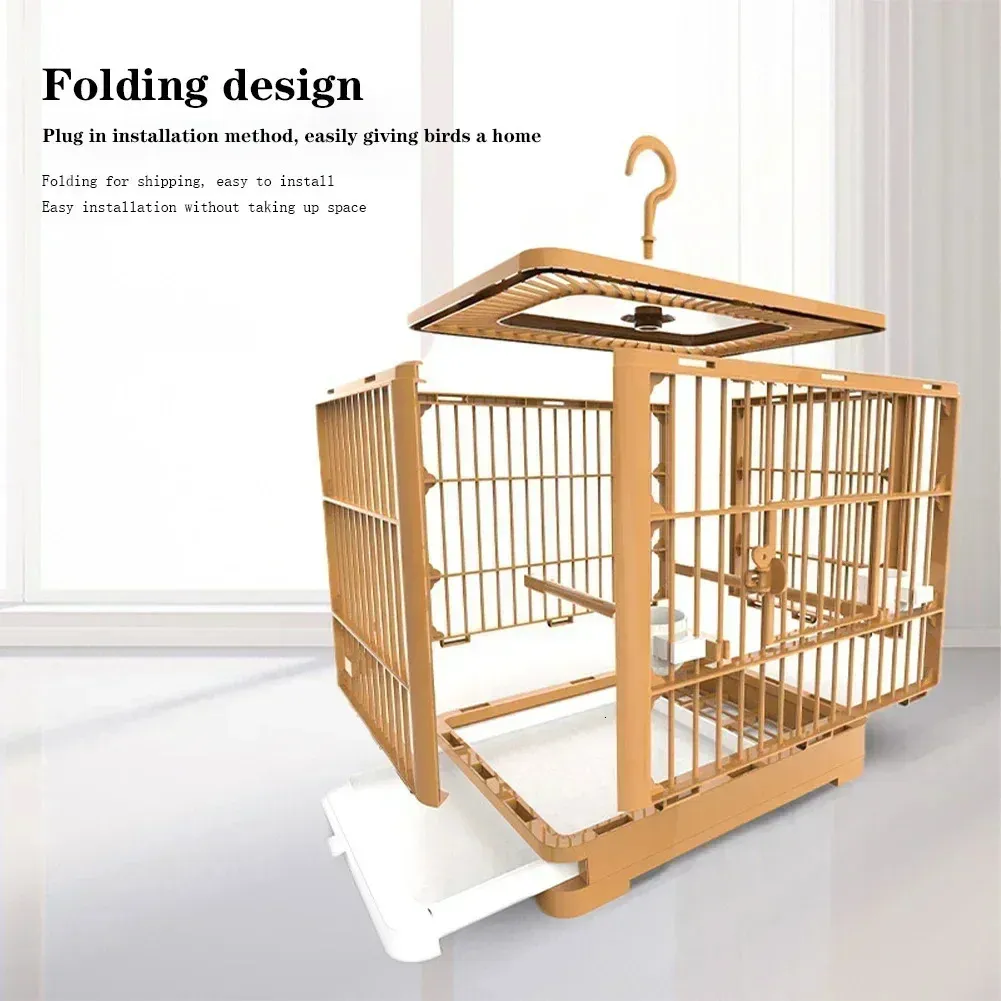 Portable Bird Travel Cage With Handle Spacious, Breathable & Foldable ...