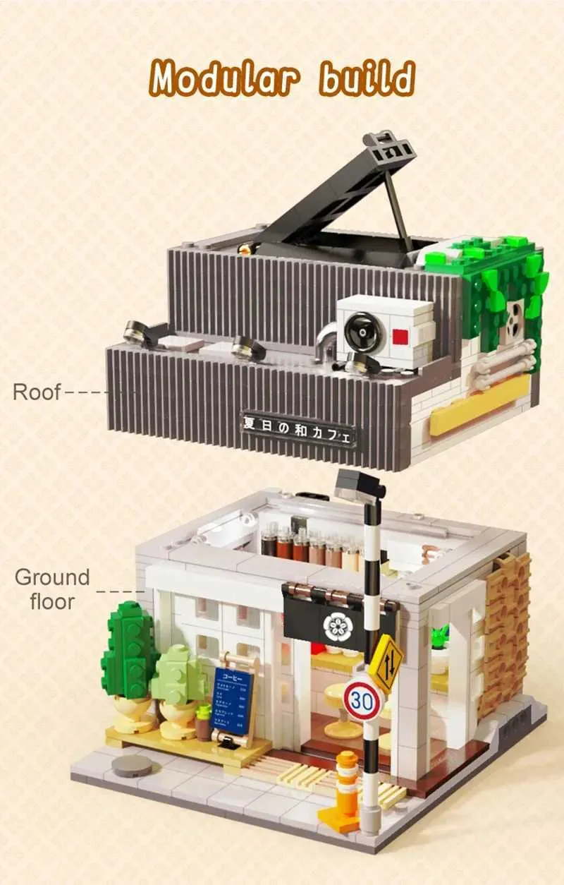 1116-Piece Wooden Building Blocks Set for Boys Summer Restaurant Coffee ...