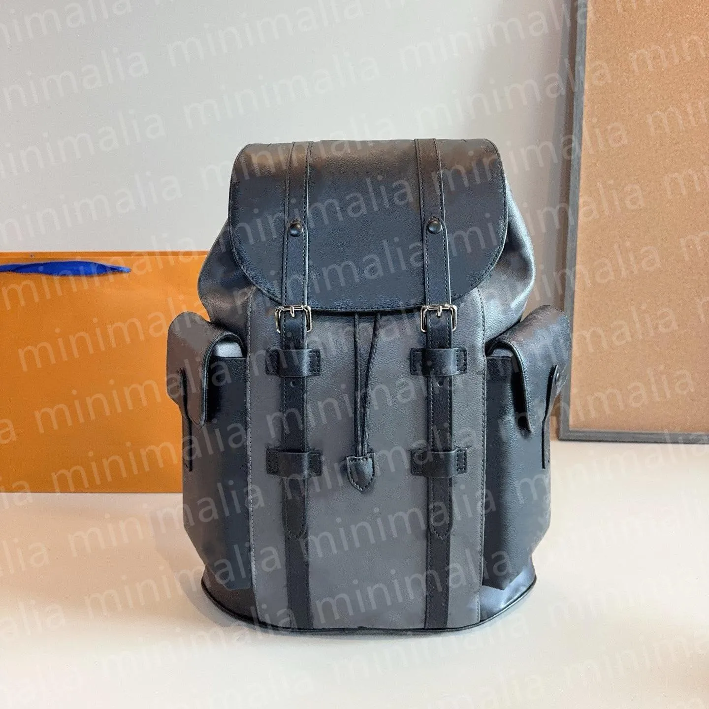 Samurai Unisex Leather Backpack Embossed Cowhide With Double Side ...