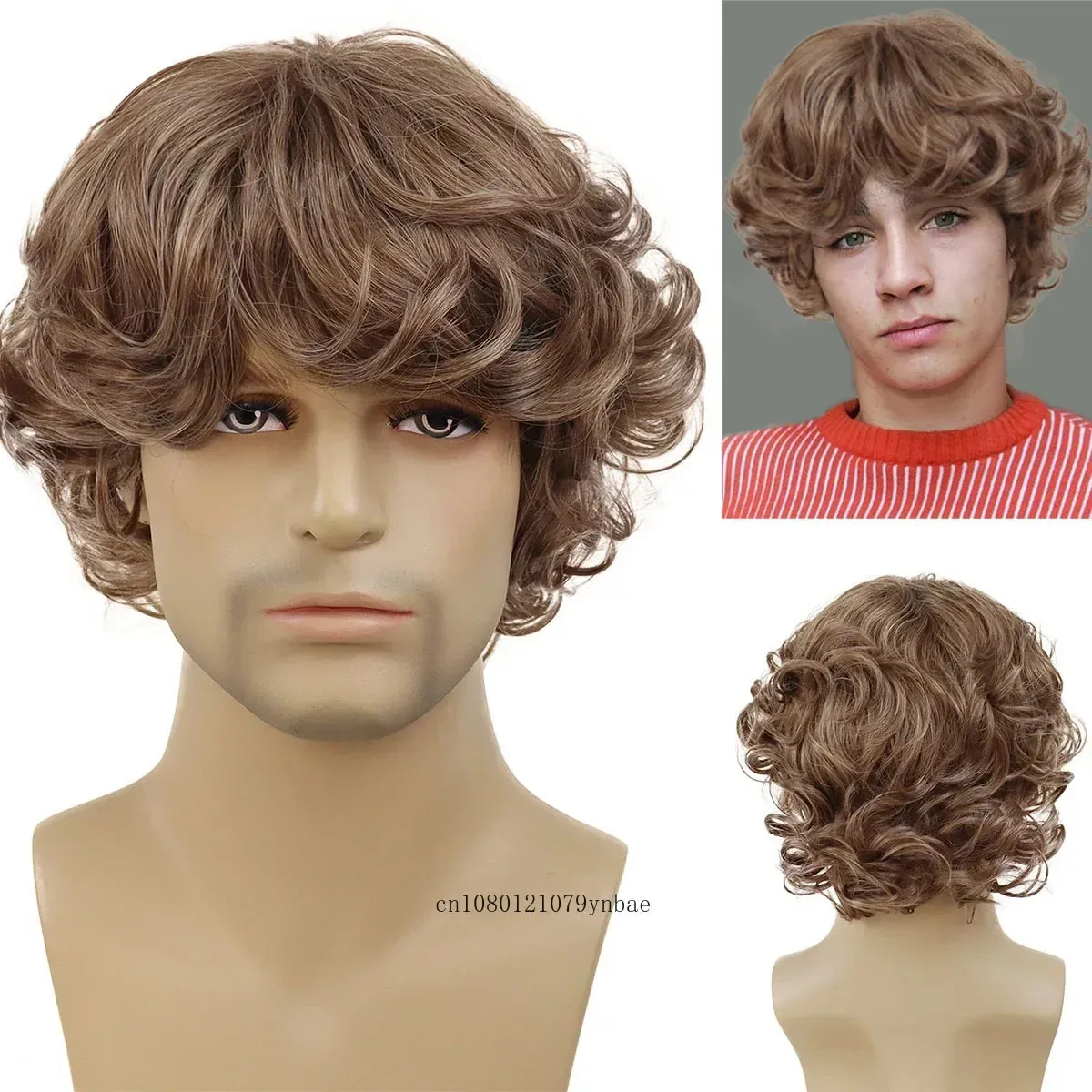 Short Synthetic Hair Wigs For Men Curly Natural... From Yao07, $26.51 ...