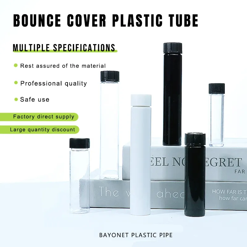 Reusable plastic tube with rubber stopper bayonet lock, transparent ...