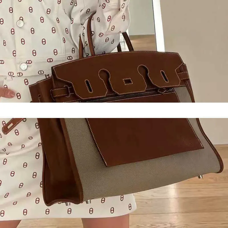 2025 Spring/Summer Vintage Designer Tan Leather Tote Versatile Color ...