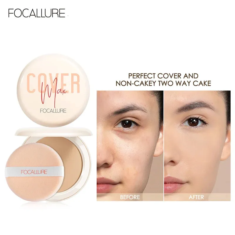 FOCALLURE Makeup Setting Powder Oil-control Face Matte Pressed Powder ...