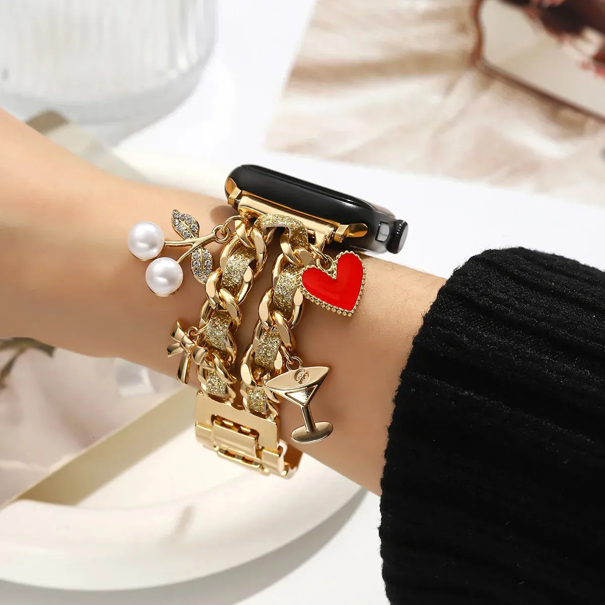 Metal Band for Apple Watch Series 38mm-49mm Stainless Steel Bracelet ...