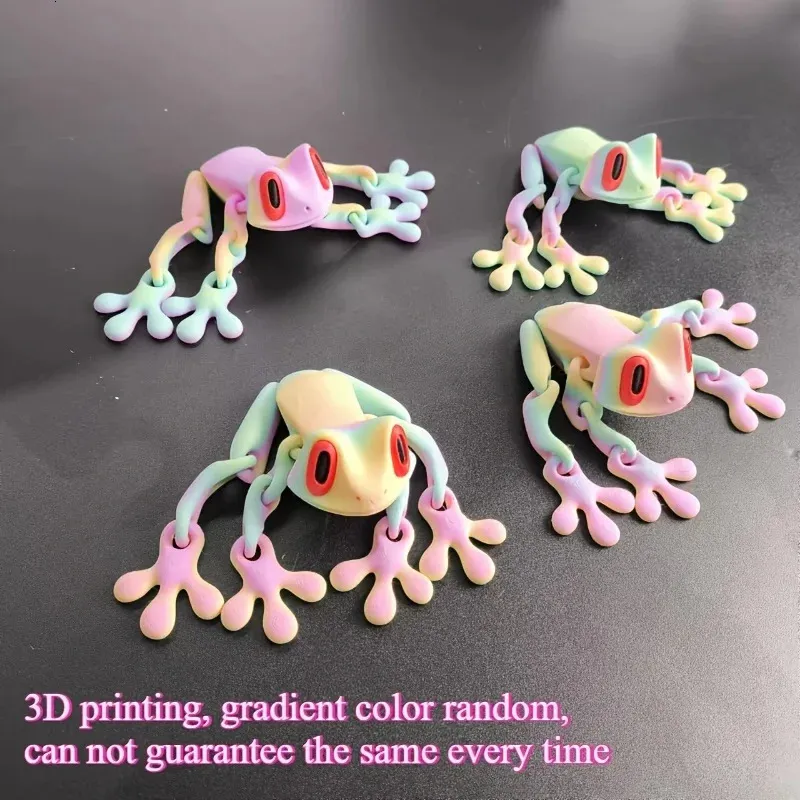 Frog Shaped 3D Printed Fridge Iron Filings Magnet Fun ABS Decor For ...