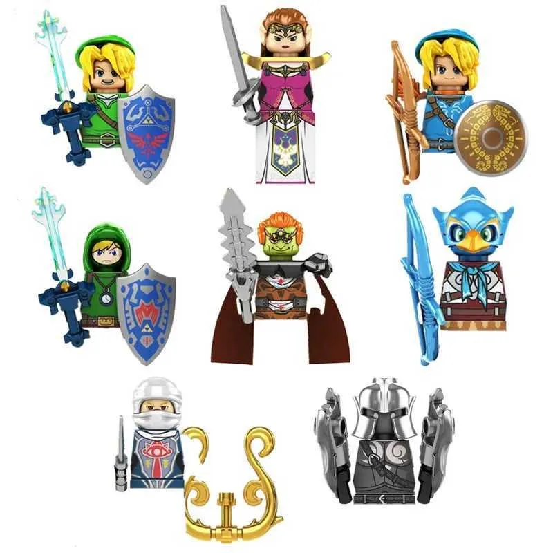Legendary Hero And Princess Mini Action Figures Digital Building Blocks ...