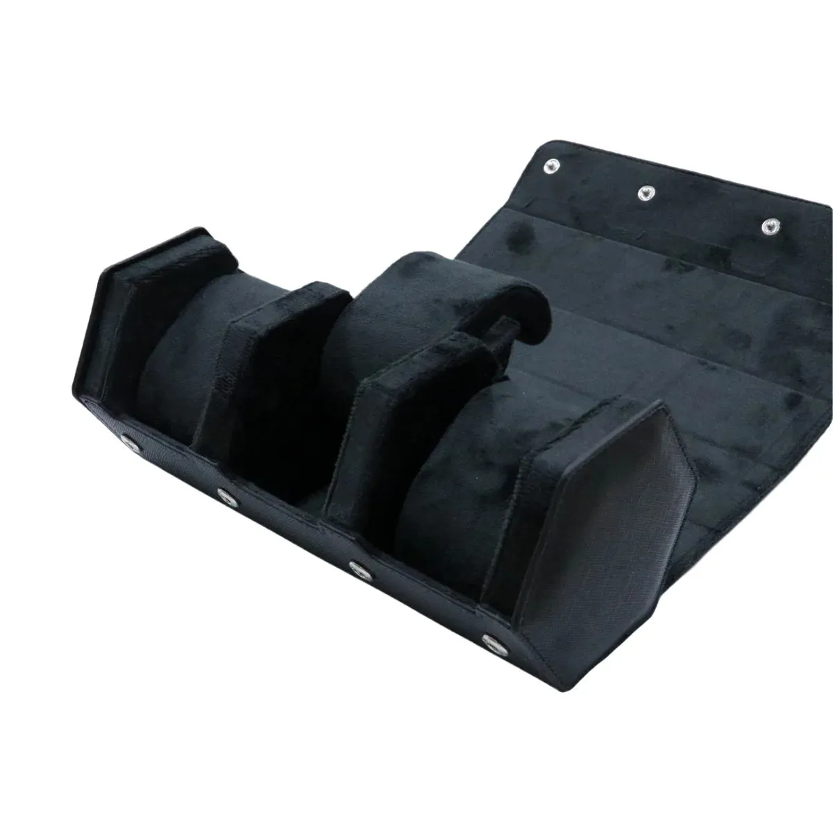 Hexago 3-Slot Leather Watch Roll Travel Case 8.66 in Portable Vintage ...