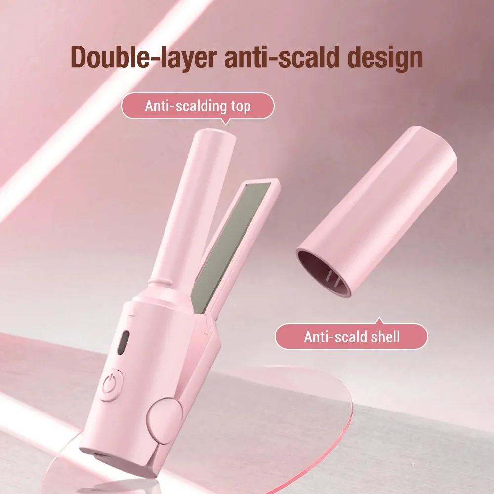 Hair Straightener And Curler: Compact Styling Tool, Cordless Design ...