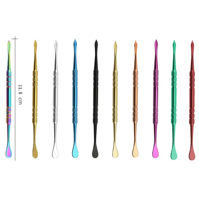 Rainbow Metal Silver Wax Dabber Tool Smoking Accessories Single Spoon ...