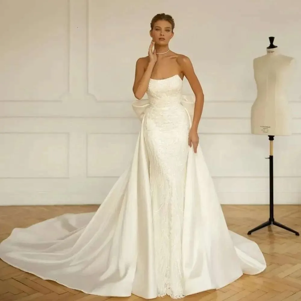 Gelik Boat Neck Mermaid With Detachable Train Sequins... From ...