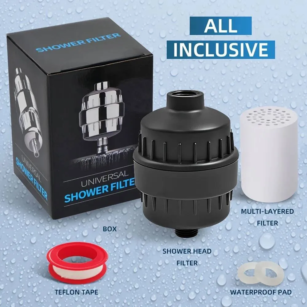Stage Showerhead Filter with 15-Stage Replaceable Cartridges for Hard ...