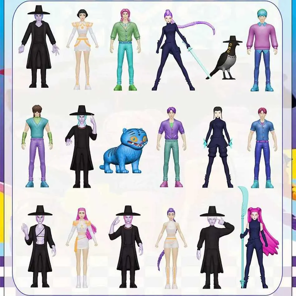 Kpop Demon Hunters Figures Collectible Huntrix Toys Set With Derpy ...