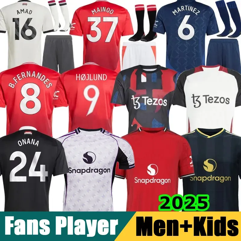 3XL 4XL ONANA 24 25 26 Soccer Jerseys BRUNO FERNANDES RASHFORD Football ...