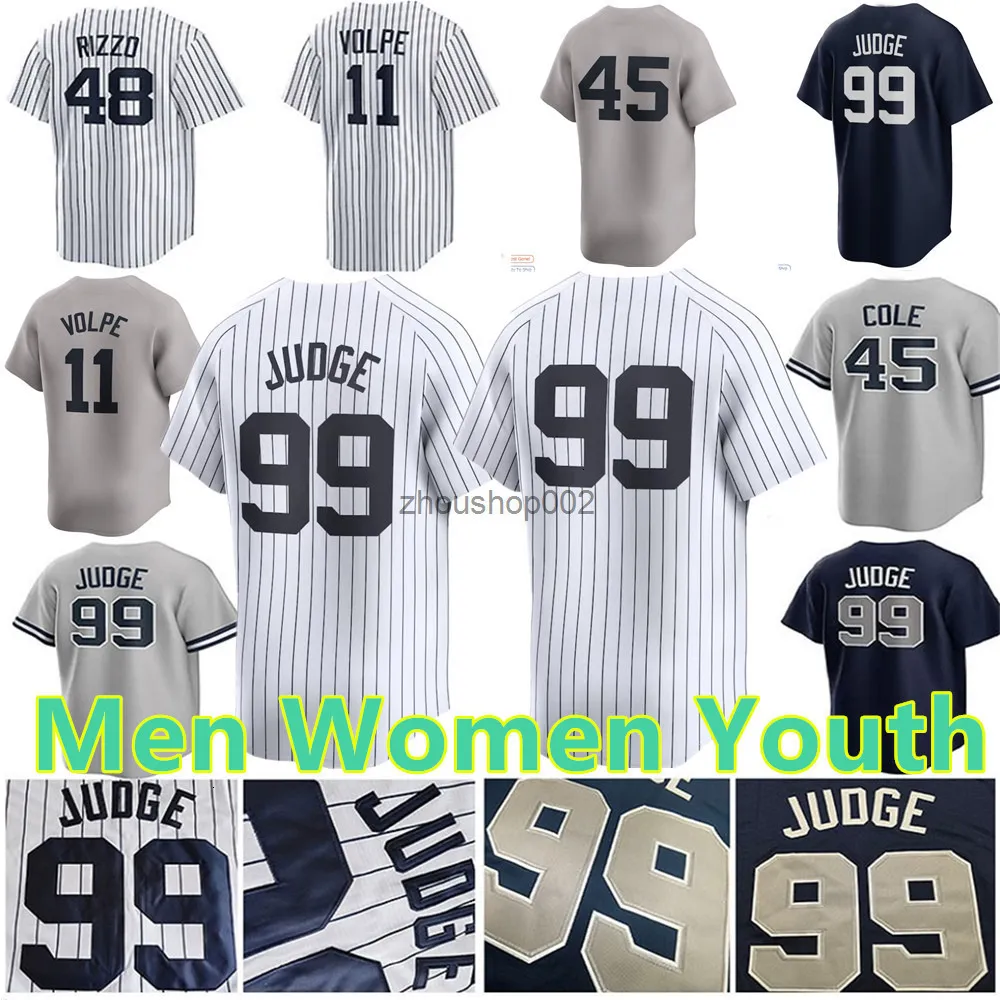 Custom 99 Aaron Judge Jersey Anthony Volpe Rizzo Nestor Cortes Jr ...