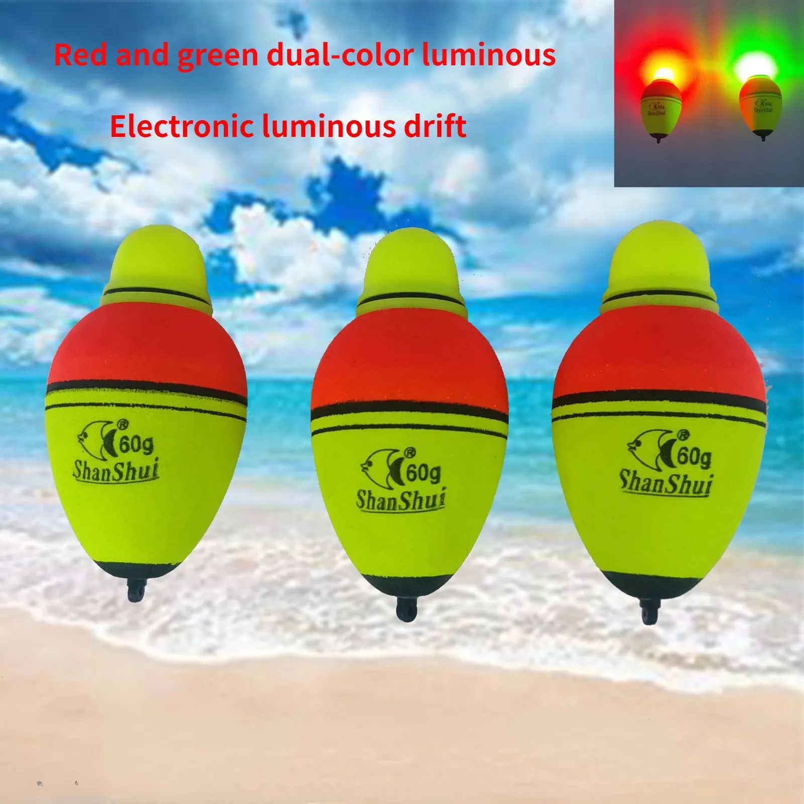 100g EVA Luminous Fishing Night Float Light Stick Foam Plastic Bobber ...
