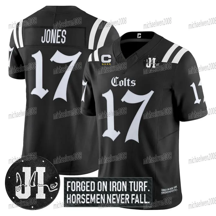 Coltss 2025 Gothic Edition Football Jersey Daniel Jones, Jonathan ...