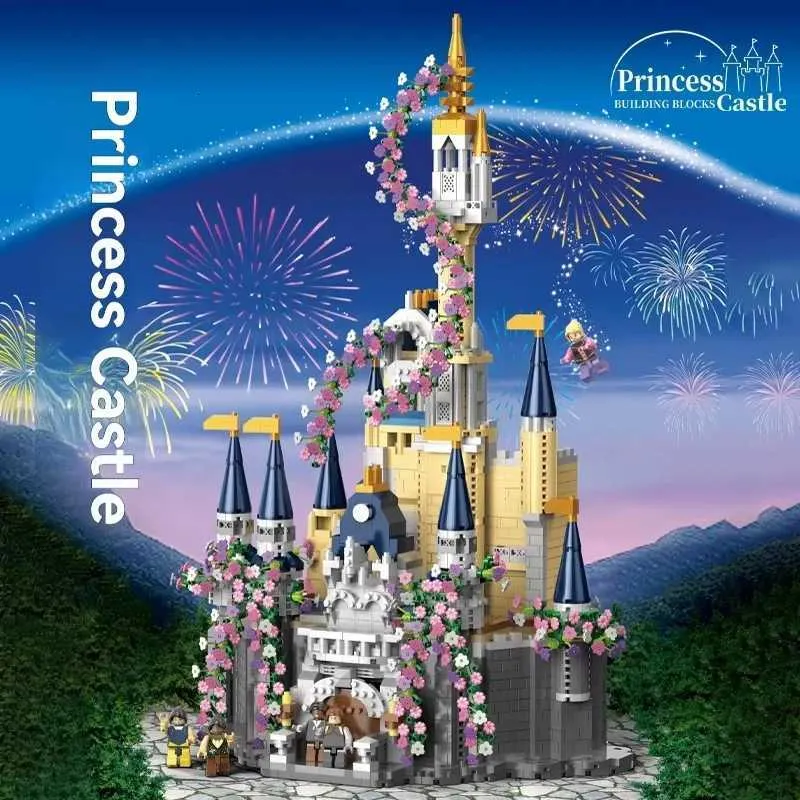 Creative Fairy Tale Princess Castle Mini Building Blocks Micro Brick ...