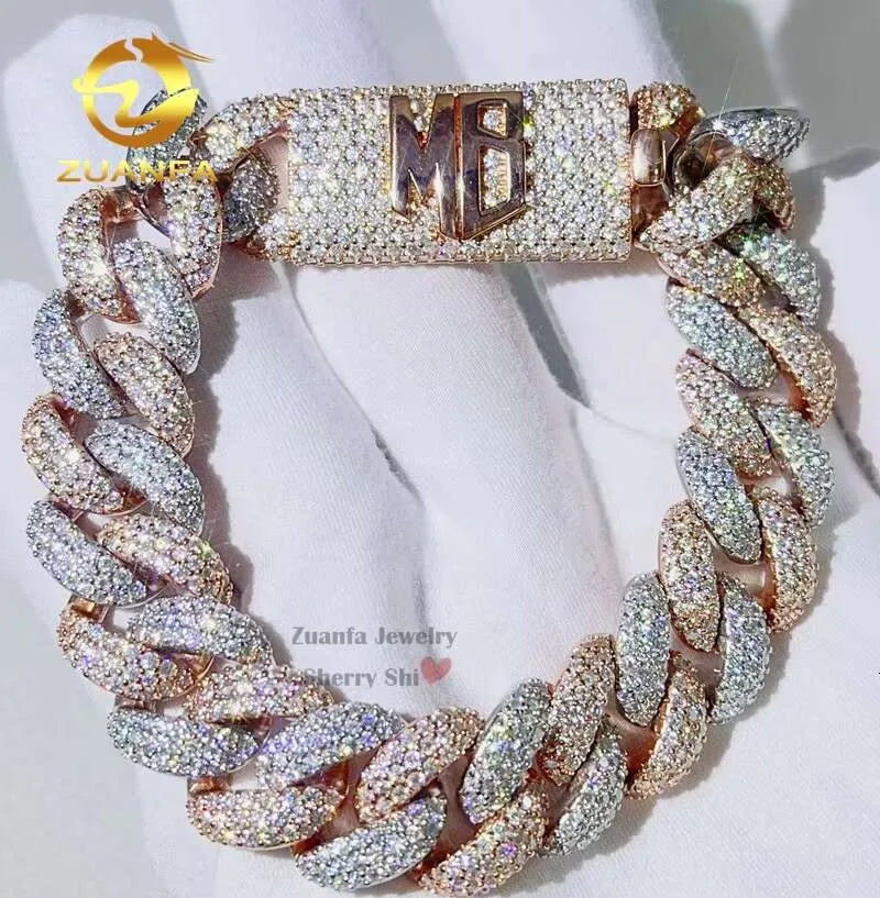 Rapper Jewelry Hip Hop Sterling Silver 15MM Iced Out... From Dunhuang ...