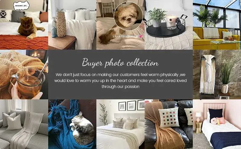 Luxury Classic Houndstooth Plaid Blanket Soft Sofa Throw 50x68 in ...