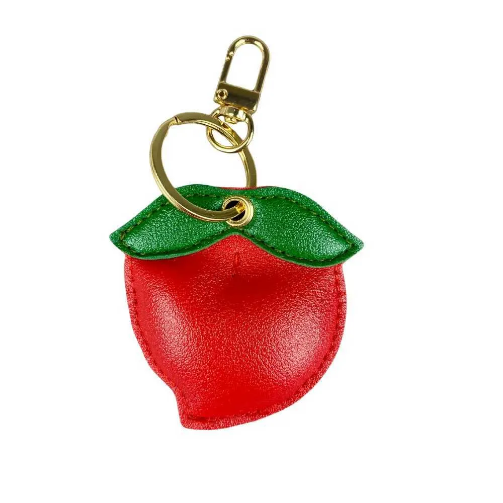 Leather Fruit Charms with Key Rings and Leather Cords for Bag ...