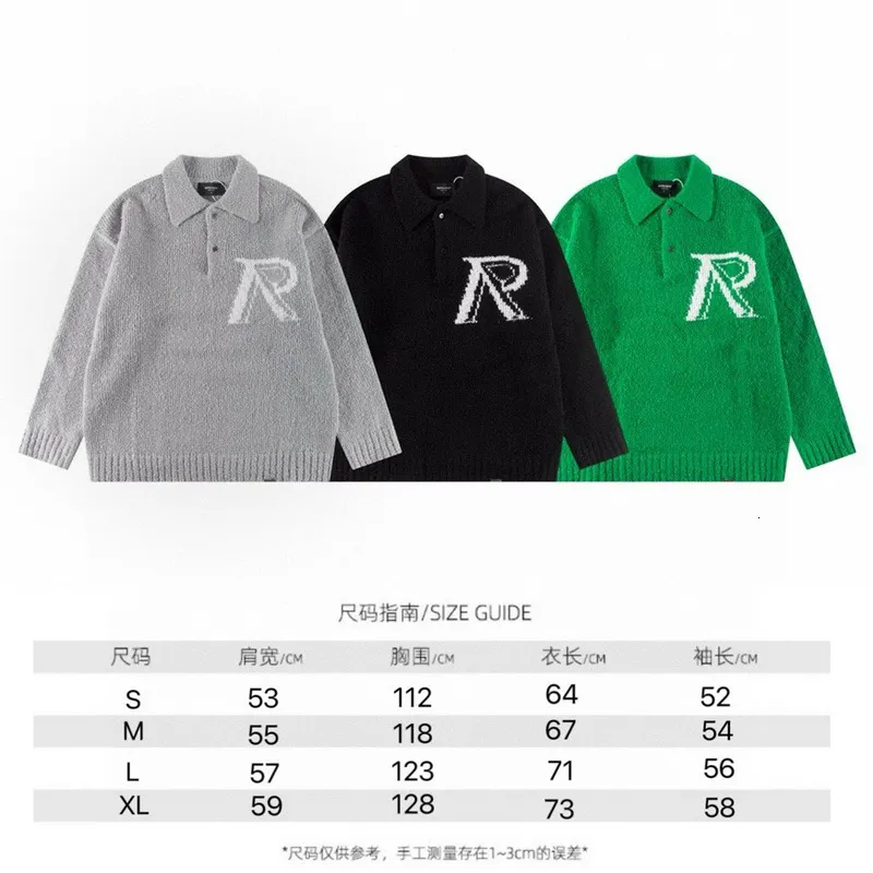 Representor Loose Fit Cashmere Blend Sweater with Letter Collar ...