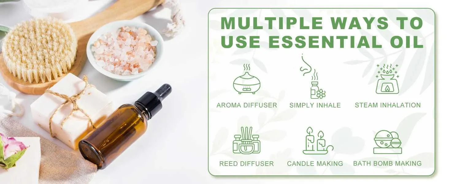 PHATOIL 10ML/30ML/100ML Bergamot Aroma Essential Oil for Skin Diffuser ...